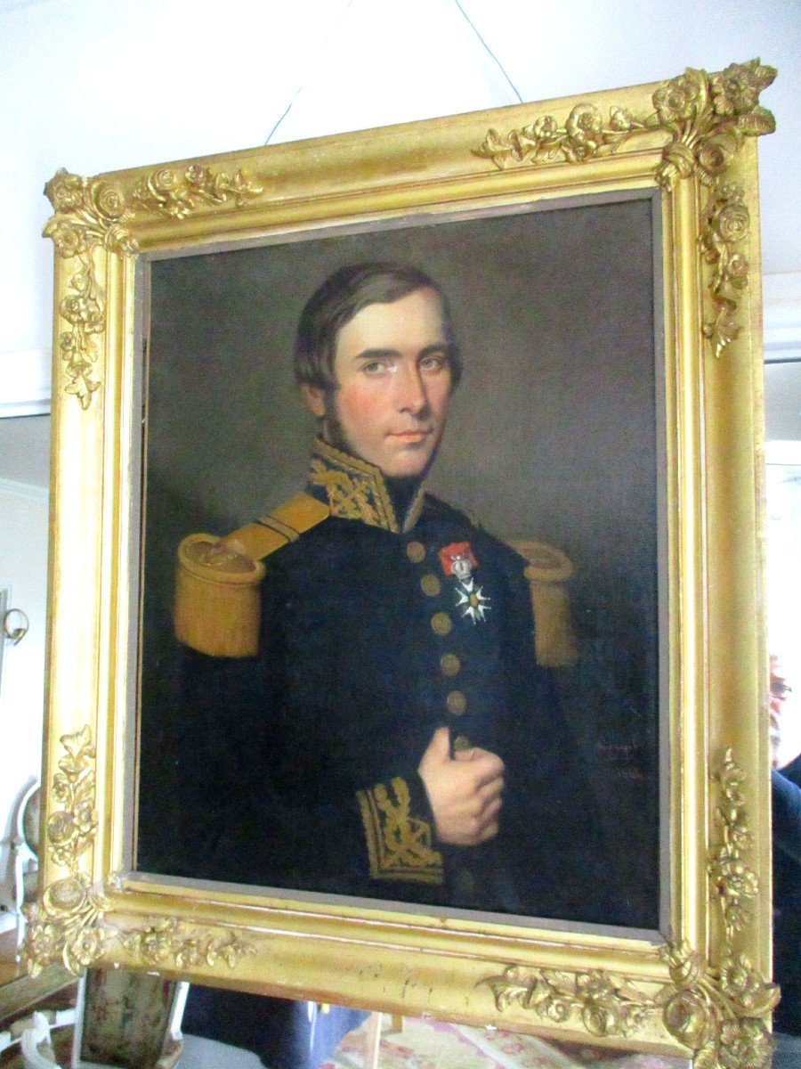 Proantic: Portrait Of Young Military Man, Corvette Captain, (officer)