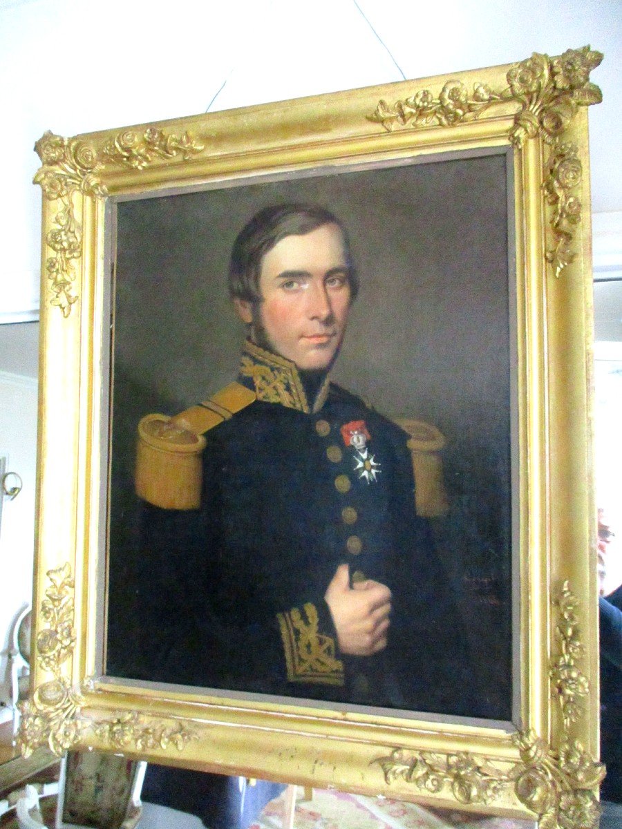 Proantic: Portrait Of Young Military Man, Corvette Captain, (officer)