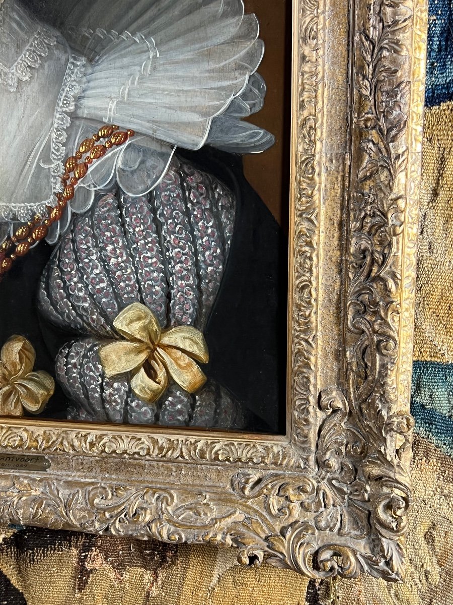 Proantic: Ecole Hollandaise Du XVIIe Siècle Portrait De Jeune Femme