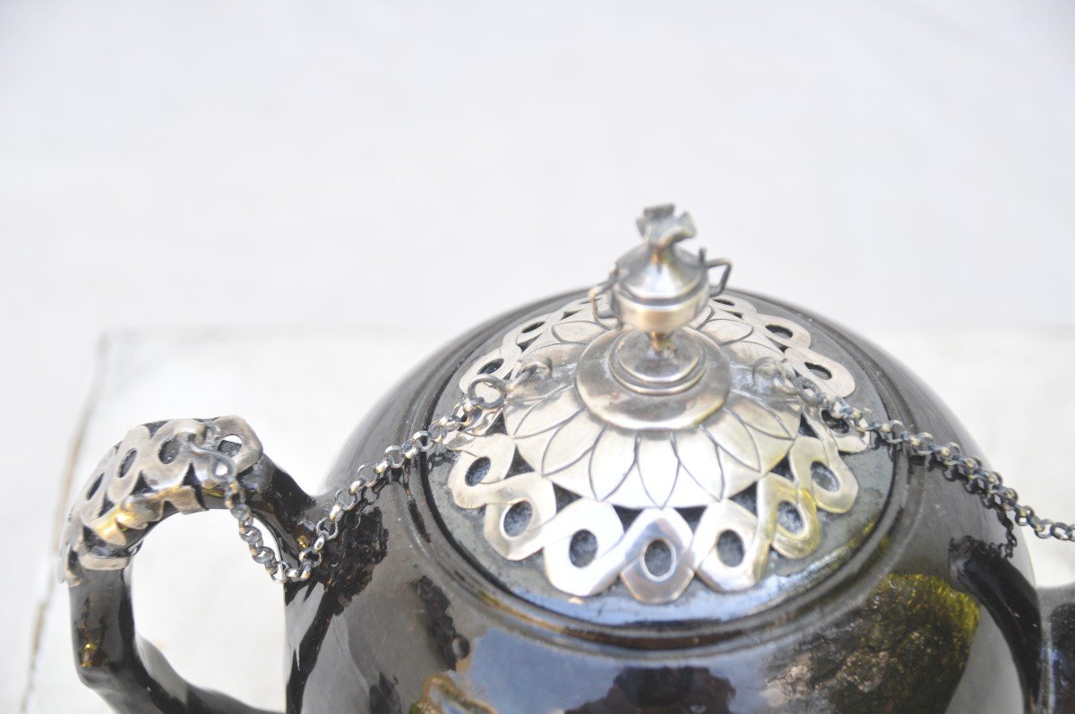 Proantic: Namur Earthenware Teapot.; Late 18'century