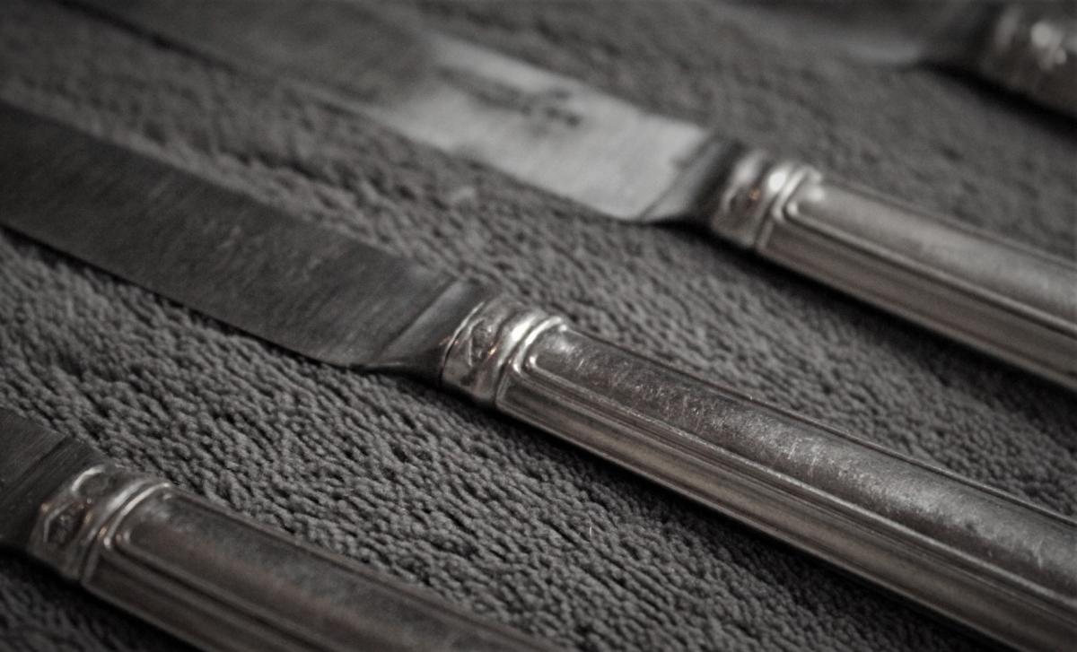 Set Of 12 Table Knives From François-charles Gavet, 1st Coq Punch ...