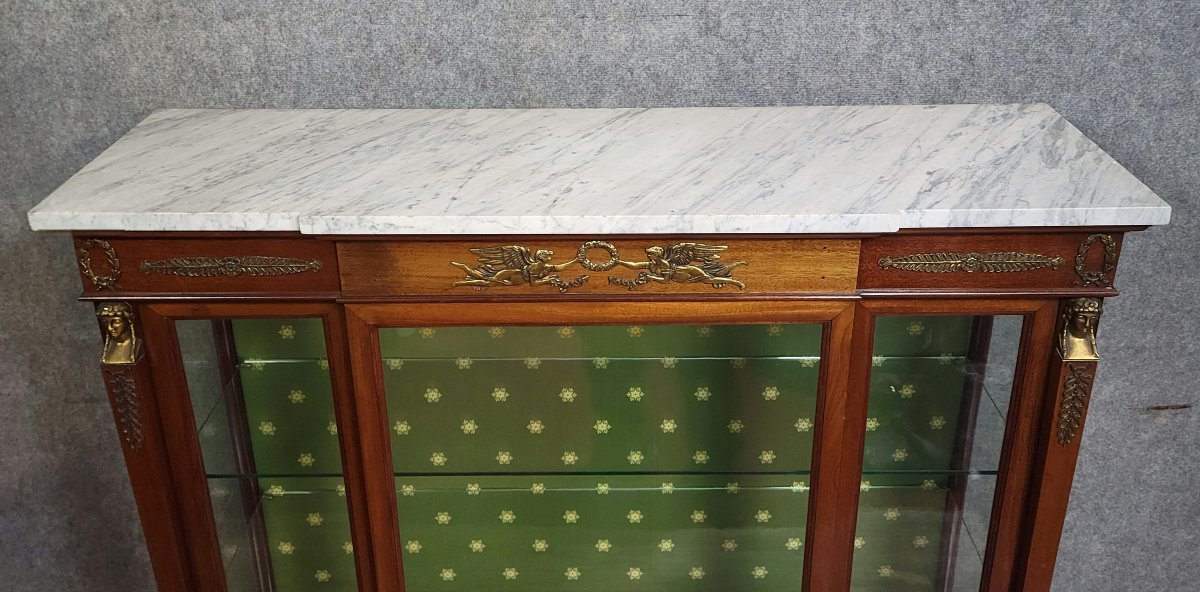 Proantic: Parisian Empire Style (19th Century) Bookcase-display Cabine