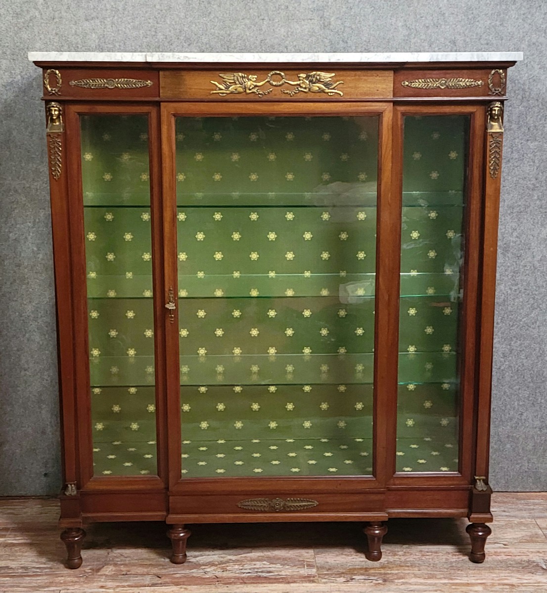Proantic: Parisian Empire Style (19th Century) Bookcase-display Cabine