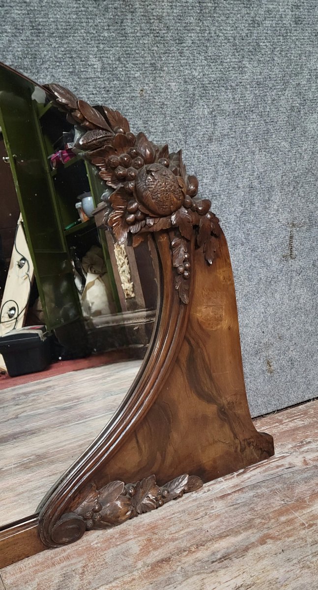 Proantic: Art Deco Period Mirror, Panoramic Format, 169 Cm Long