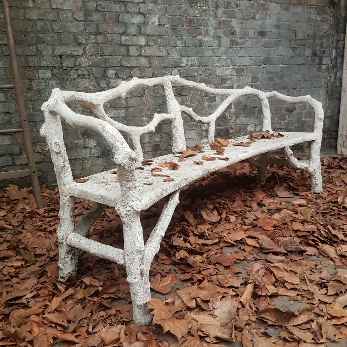 Proantic: 1900 Faux Wood Garden Bench