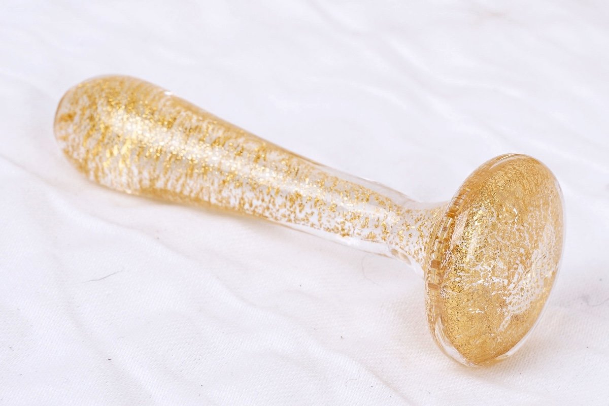 Proantic: Small Mortar With Pestle In Blown Glass - Murano - Barovier