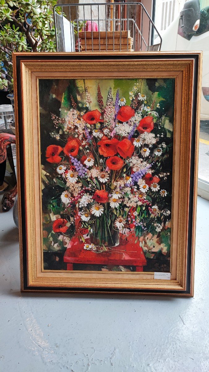 Proantic: Still Life Oil Painting By Robert Vernet Bonfort