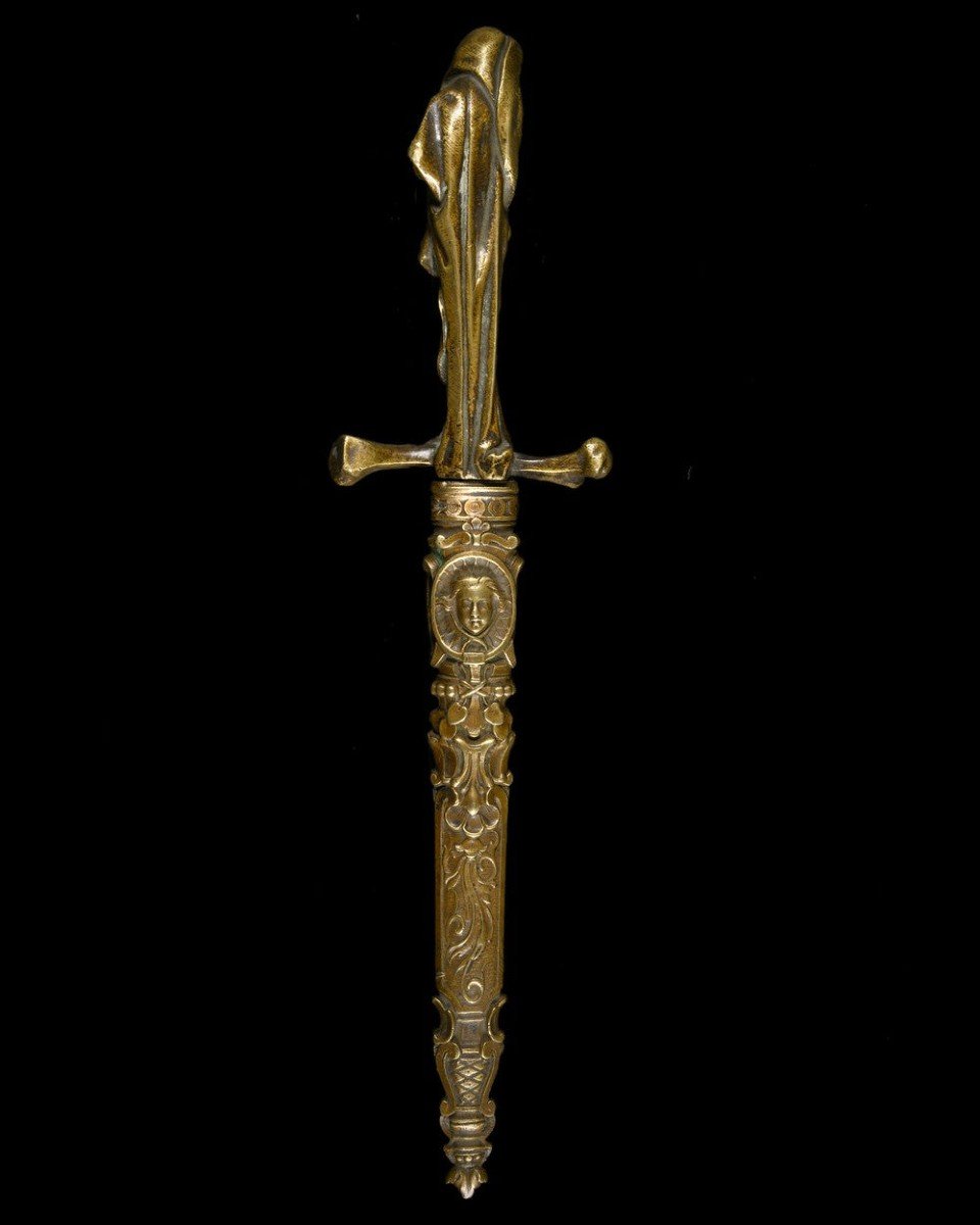 Proantic: Occult Ceremonial Ritual Dagger With Figure Of Death