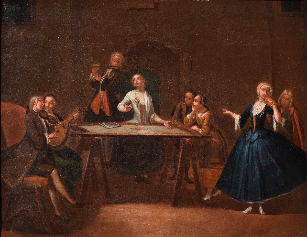 Proantic: Entourage De Pietro Longhi, (venise, 1701 – 1785) Scène De C