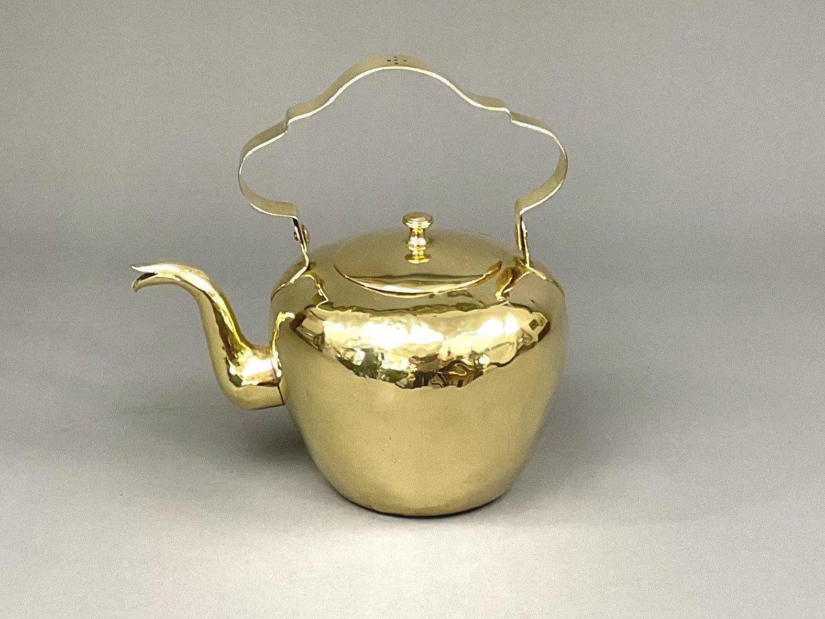 Proantic: 18th Wrought Brass Kettle