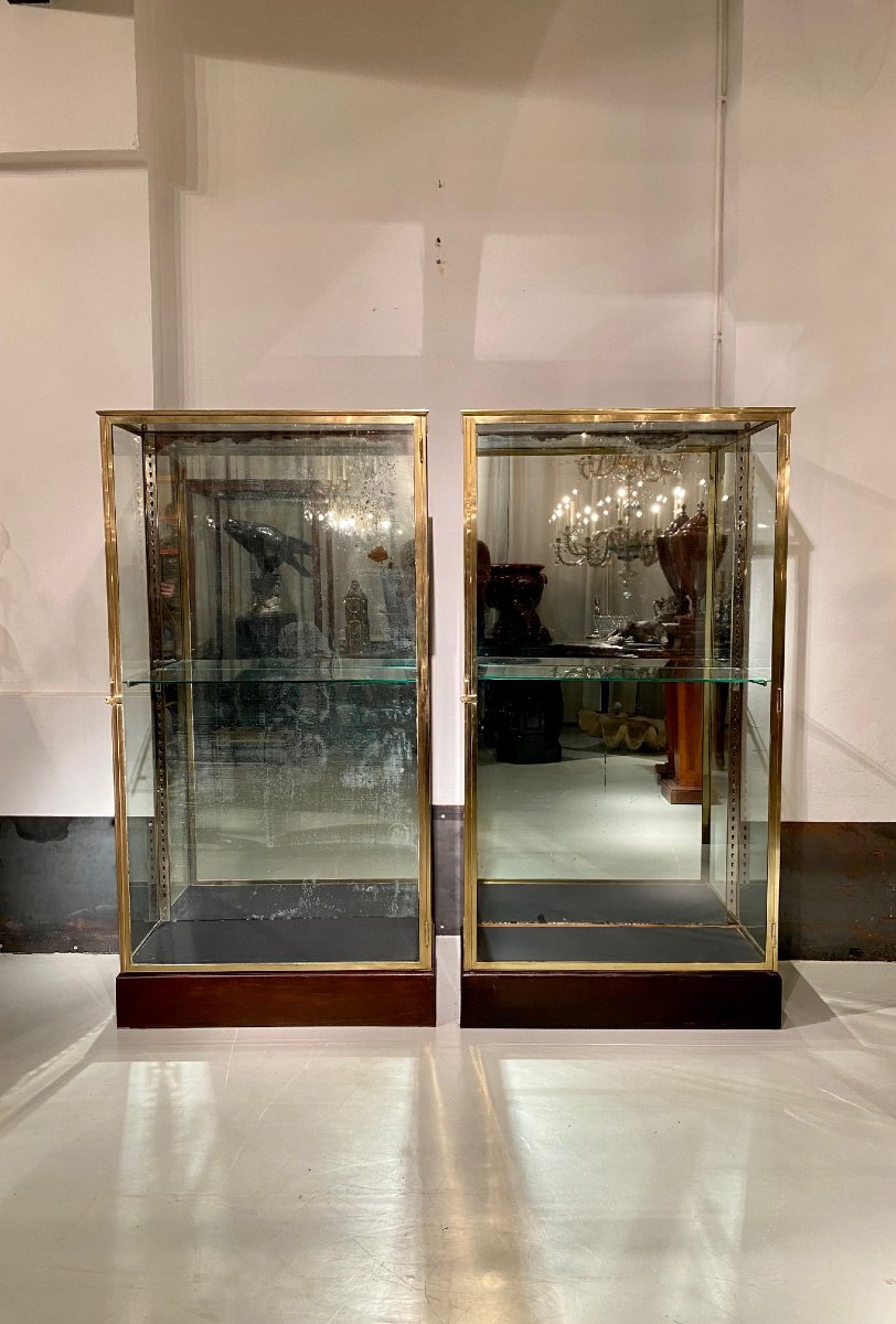 Proantic: Pair Of Display Cases
