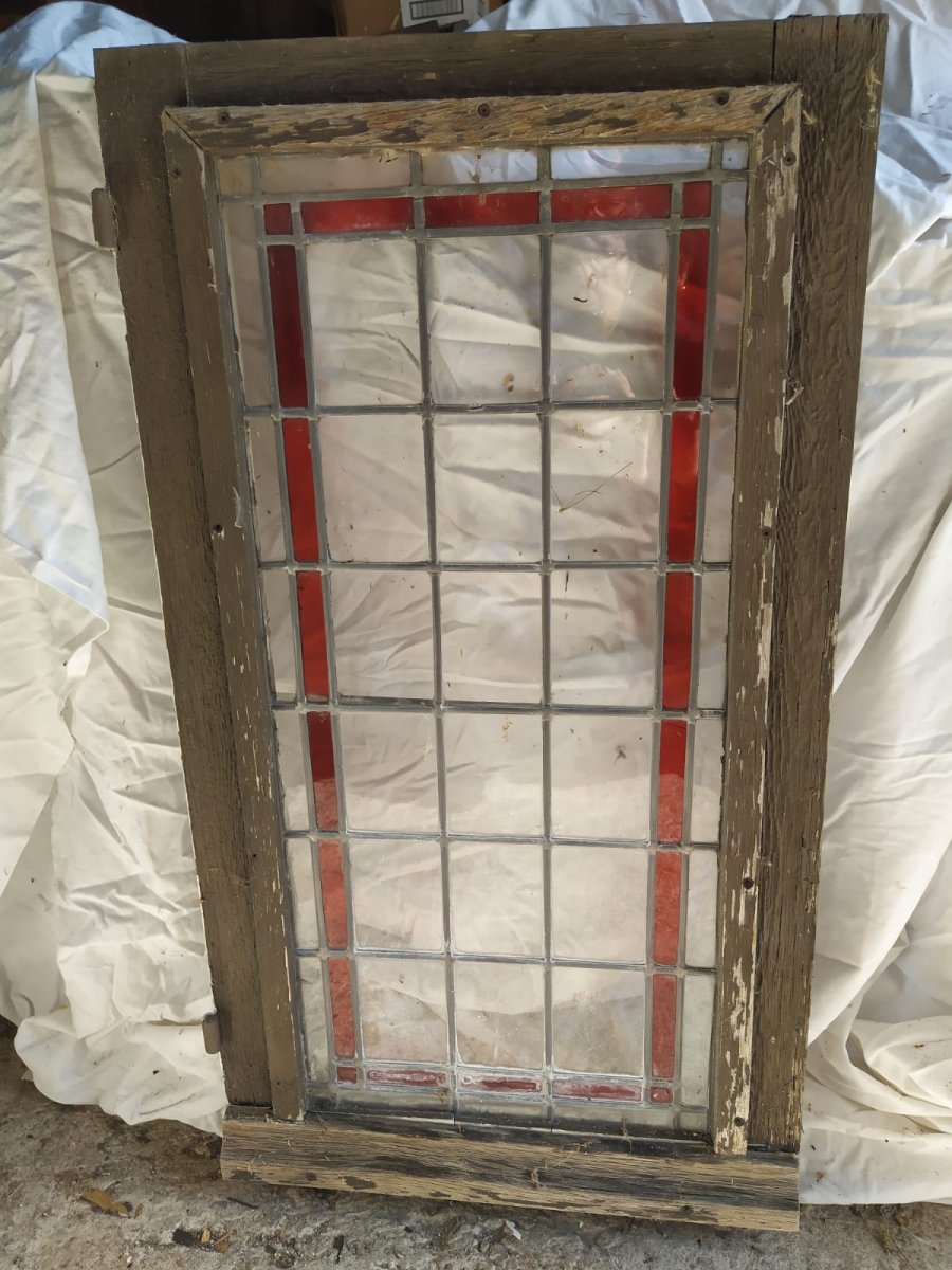 Proantic: Stained Glass In Wood Frame