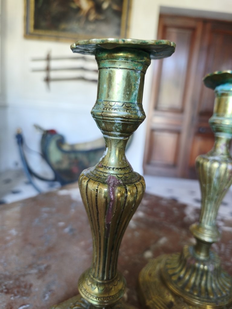Proantic: Pair Of 18th-century Candlesticks