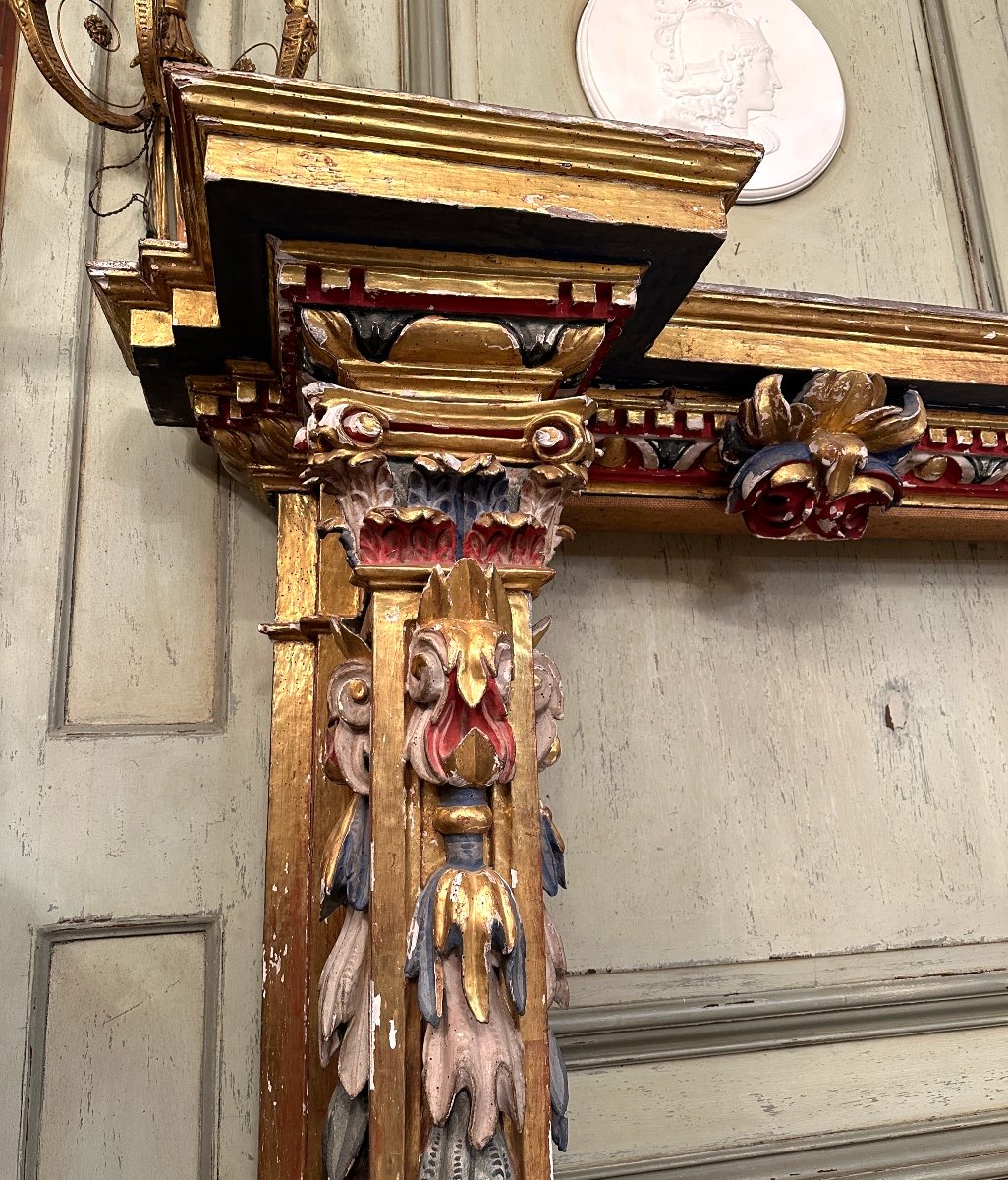 Proantic: 18th Century Gilded And Carved Wood Fireplace Mantel