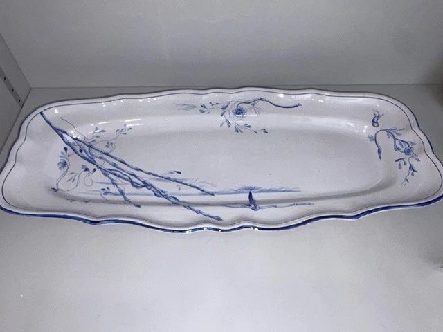 Proantic: Plat service asperges Art Nouveau (ST Clément) - SIGNÉ -L