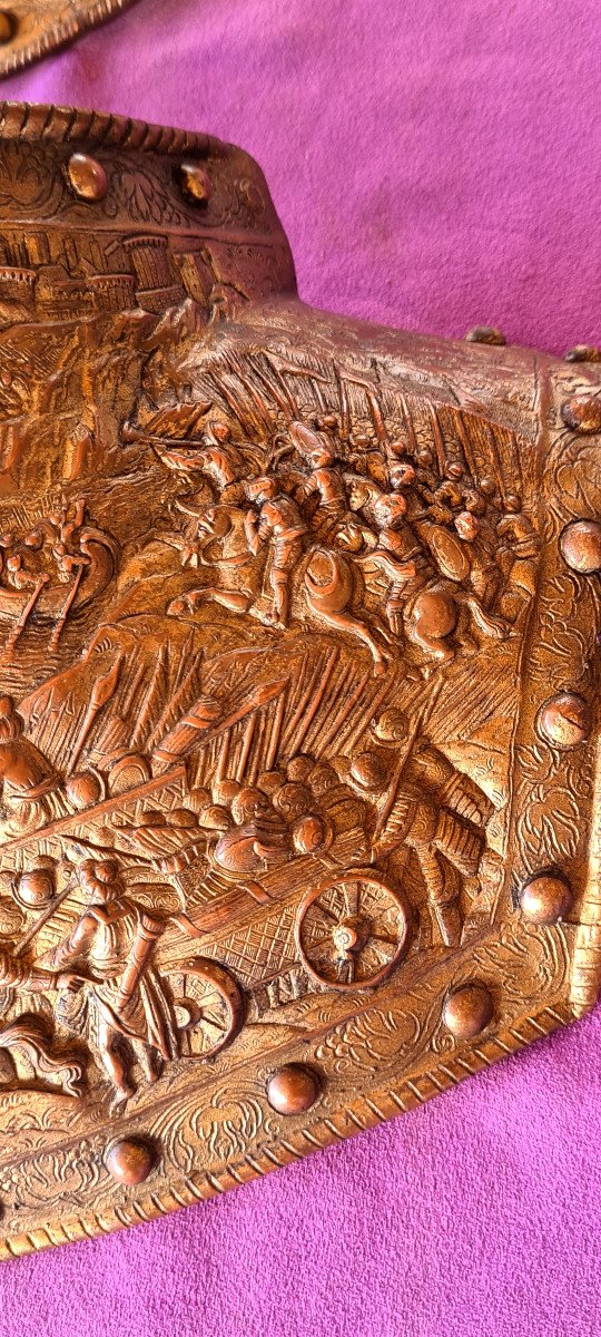 Armor Collar, XVIth Style, Gilded Copper