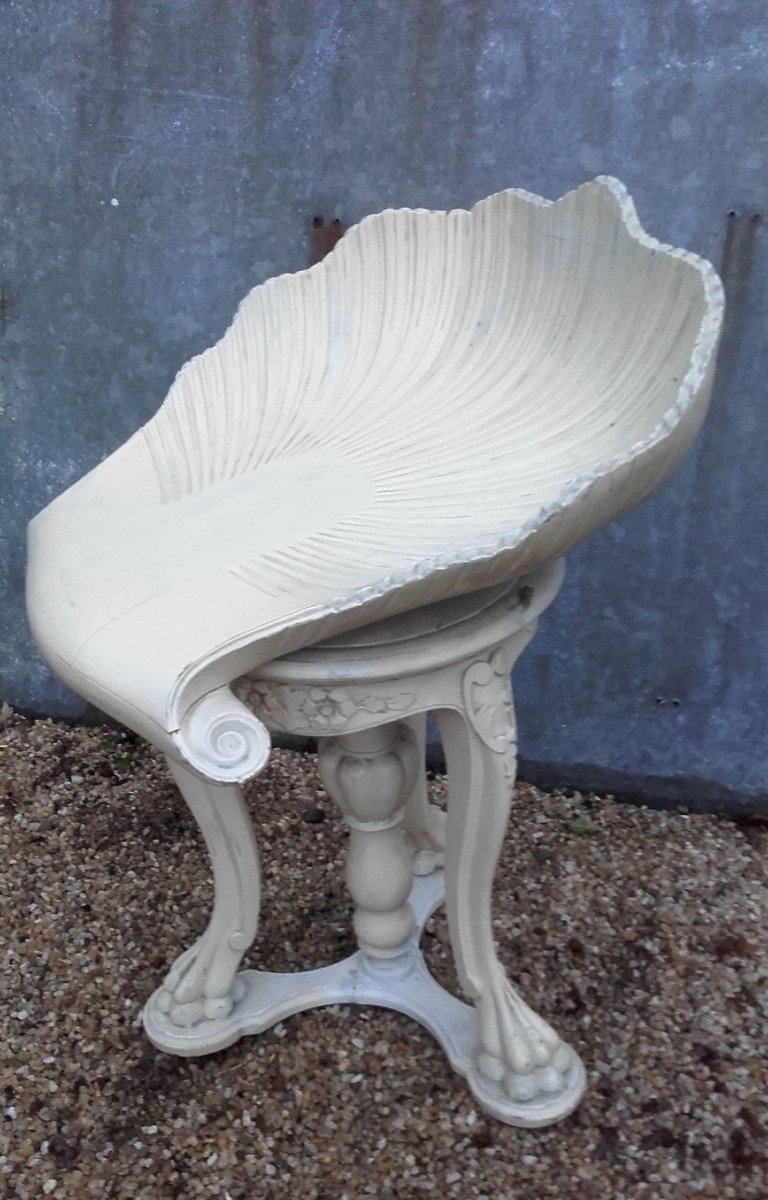 Proantic: Harpist's Seat In The Shape Of A Scallop Shell