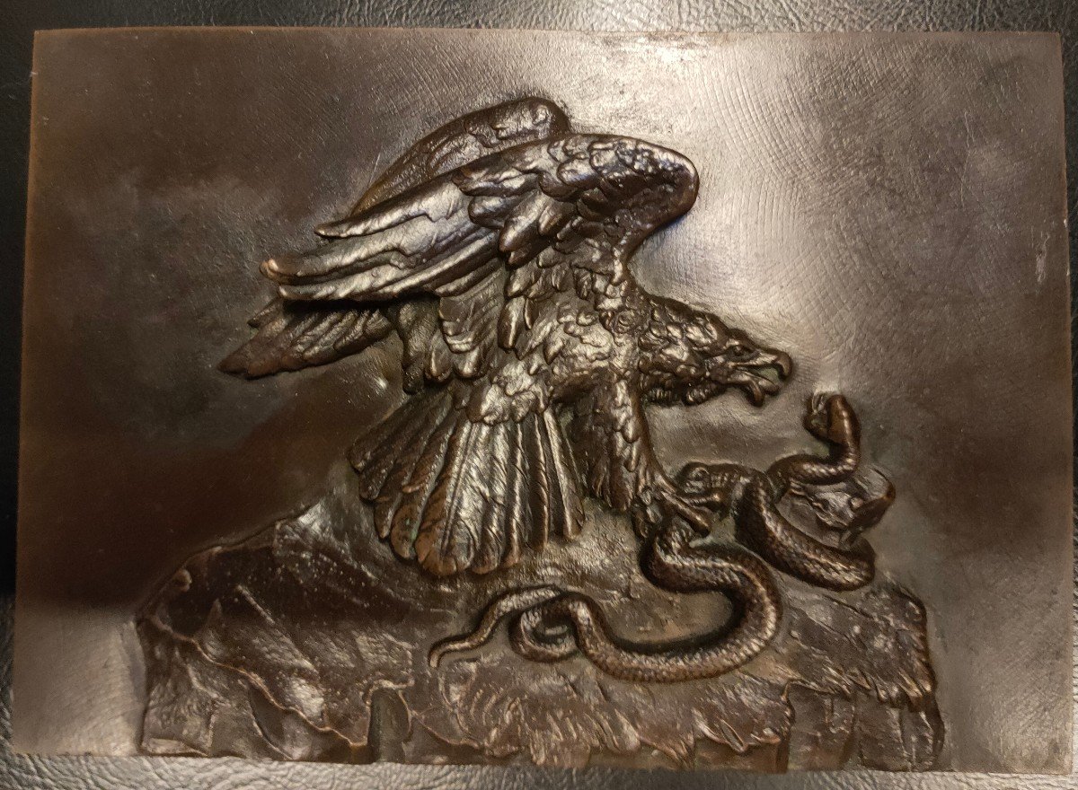 Proantic: Bronze Plaque, 19th Century After Antoine Louis Barye