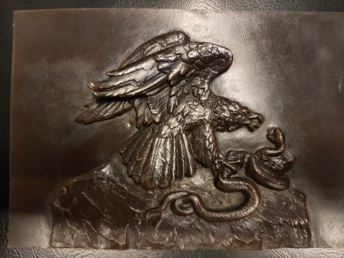 Proantic: Bronze Plaque, 19th Century After Antoine Louis Barye