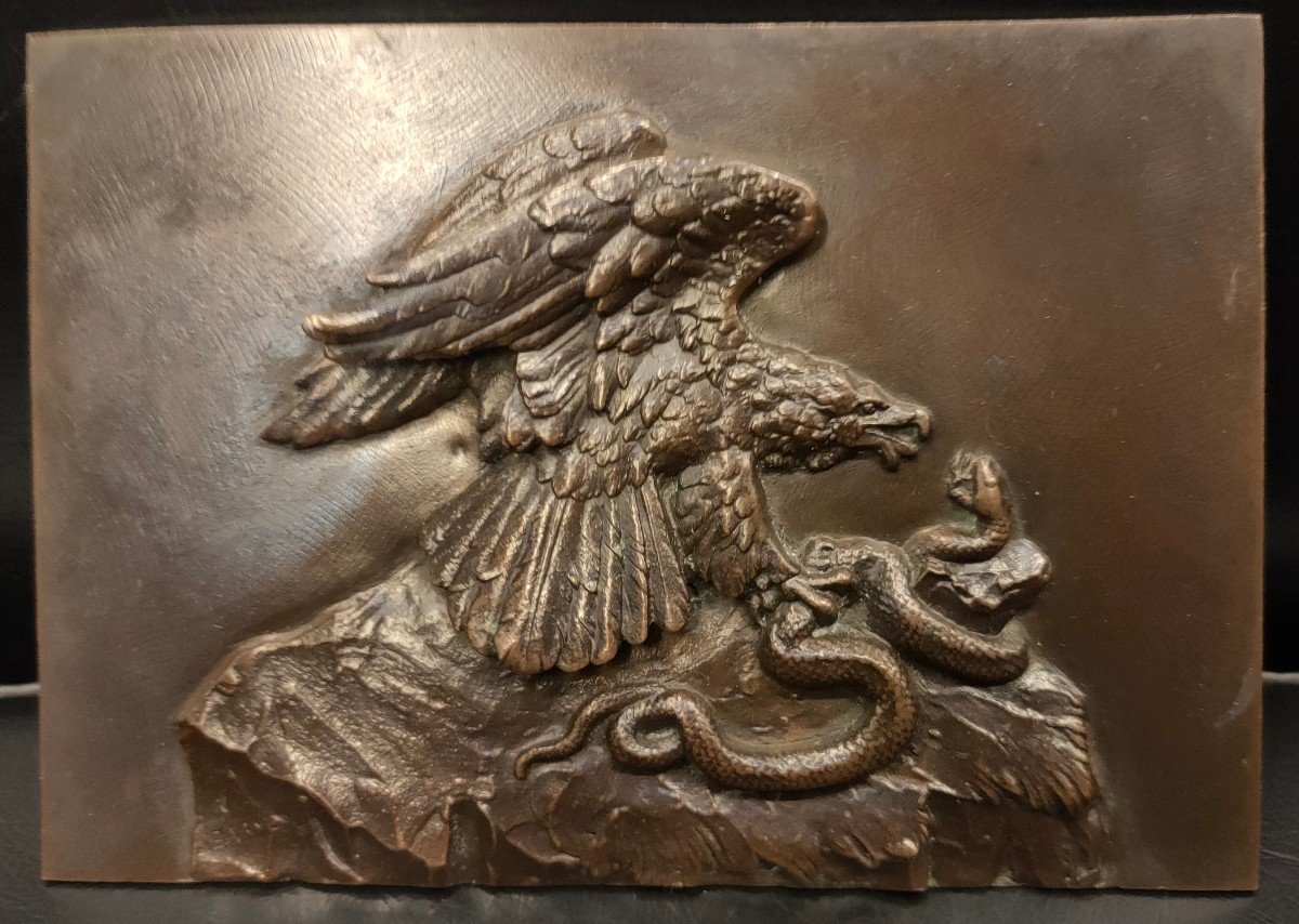 Proantic: Bronze Plaque, 19th Century After Antoine Louis Barye