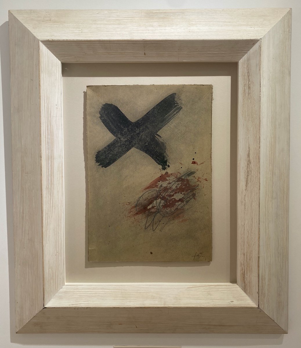Proantic: Antoni Tàpies - Mixed Technique On Cardboard - 1970