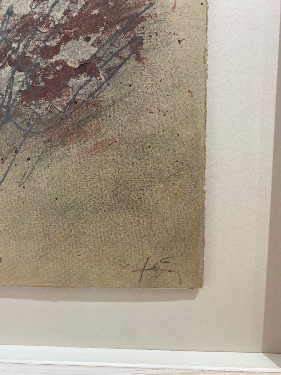 Proantic: Antoni Tàpies - Mixed Technique On Cardboard - 1970