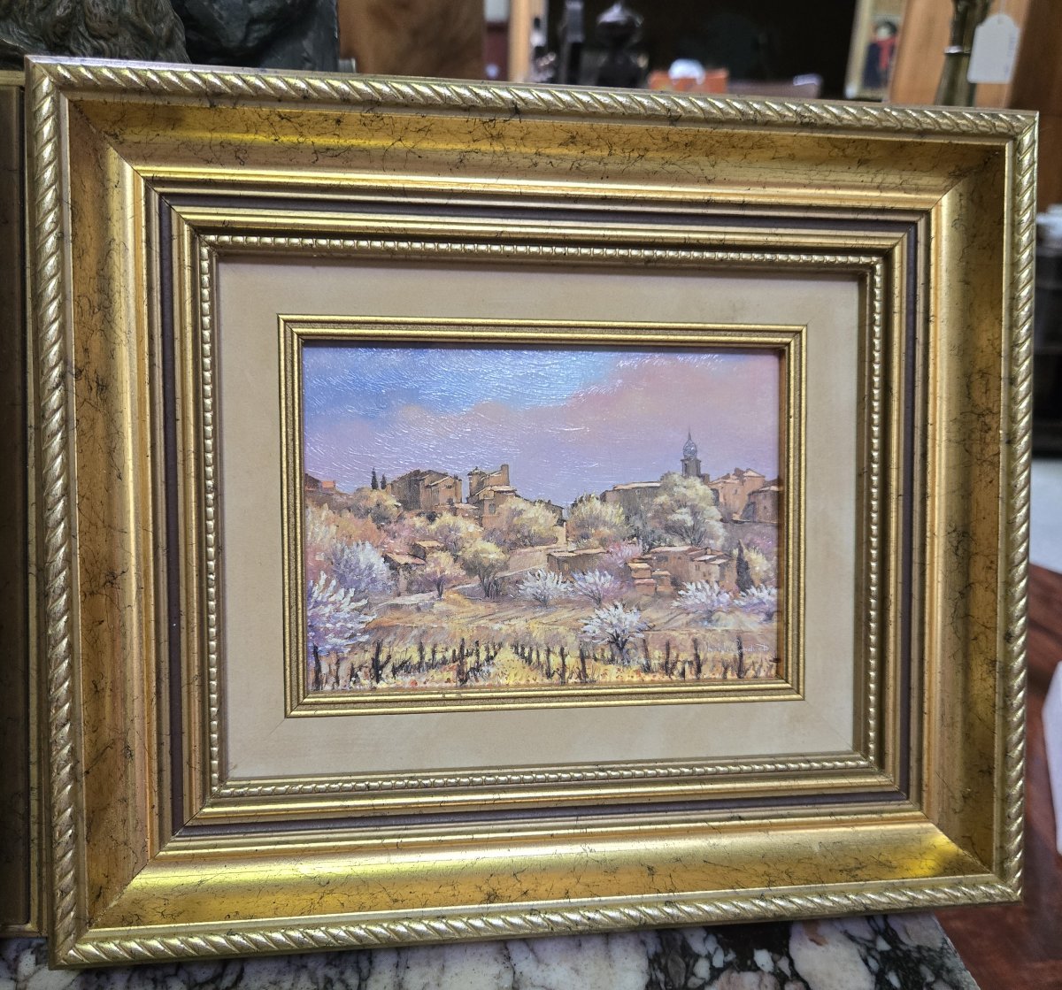 Proantic: Pair Of Paintings / Vintage Oils On Canvas / Landscapes Of P