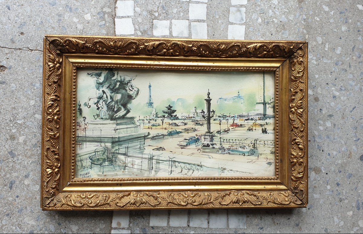 Proantic: Pair Of Watercolors Of Pierre Pages