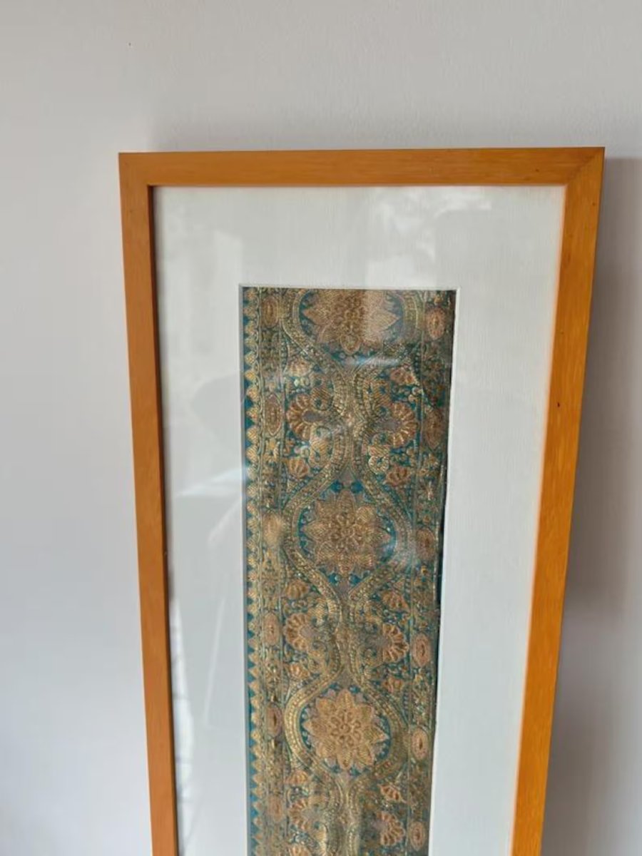 Proantic: Antique Chinese Embroidery Panel – 19th Century – Framed Han