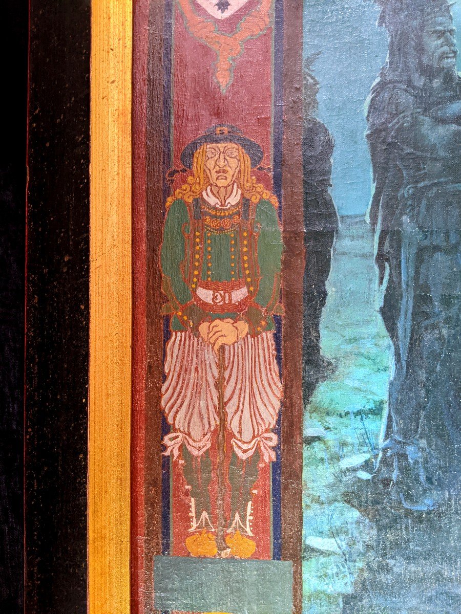 Proantic: école Symboliste Bretonne, Songe De Nuit Face Aux Menhirs