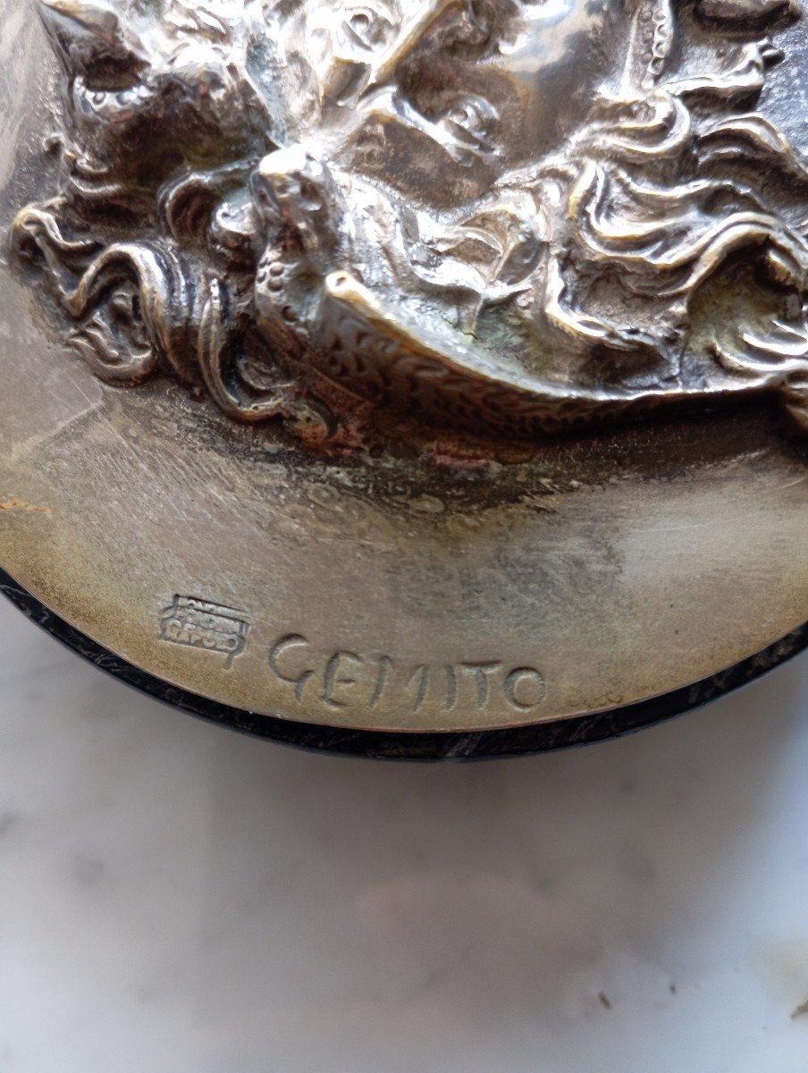 Proantic: Silver-plated Paperweight From 20th Century