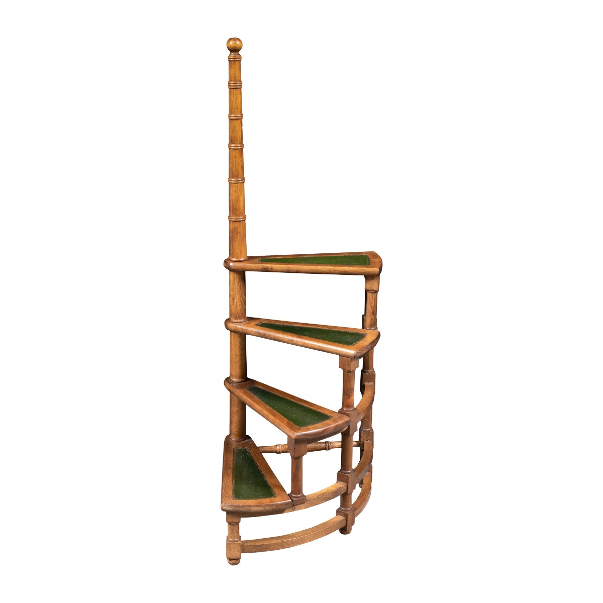 Proantic: Four-step Library Ladder. Italy, 19th Century.
