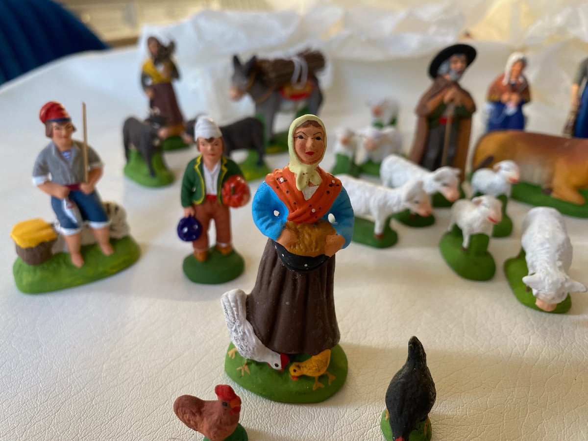 Proantic: 37 Santons De Provence Français, Atelier Carbonel