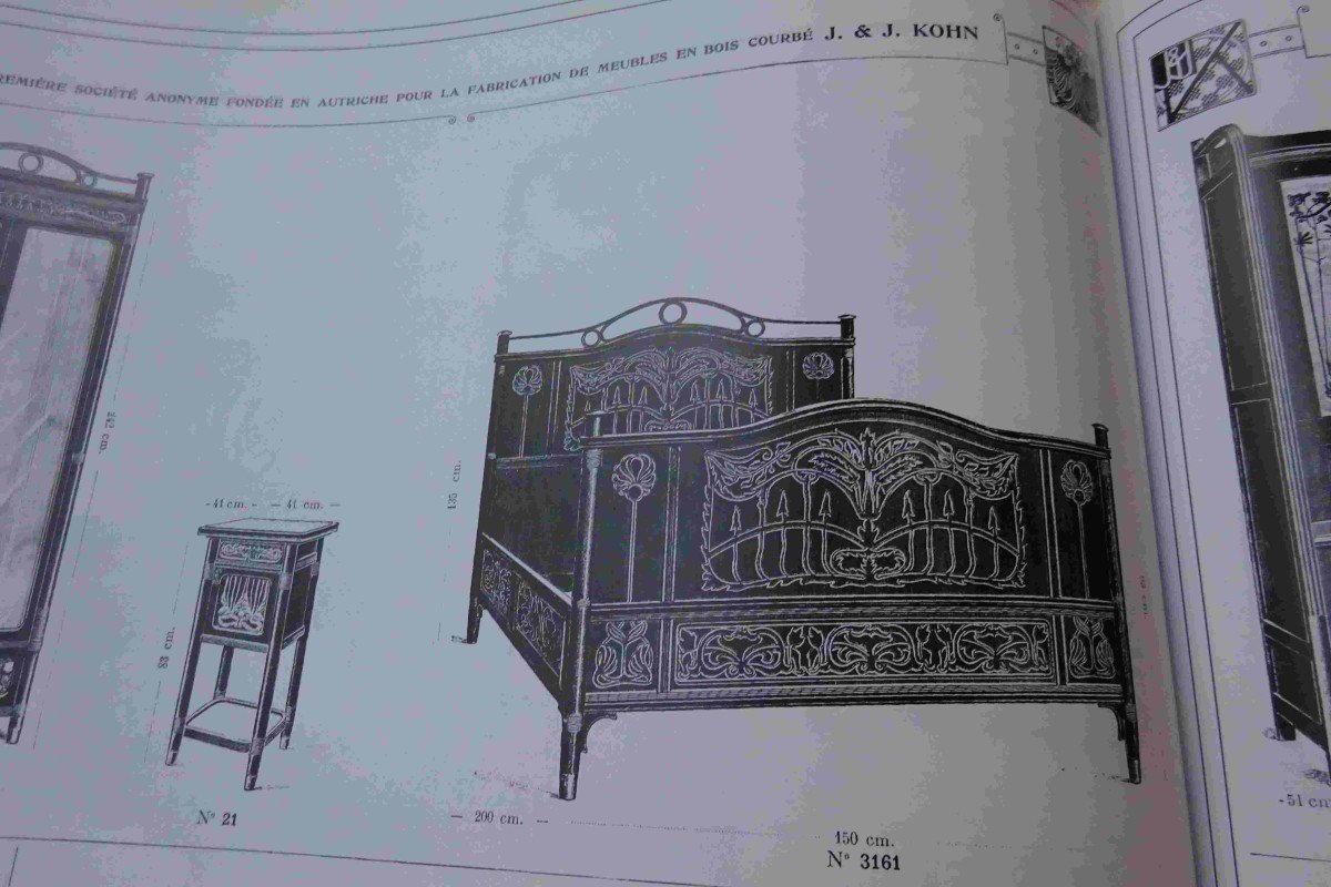 Double Bed Jacob & Josef Kohn Art Nouveau Thonet