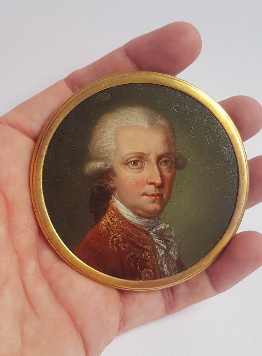 Proantic: Artiste Français (ou Autrichien ?) Vers 1760 Portrait Minia