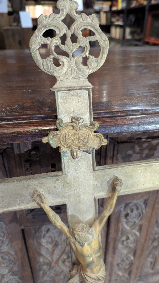 Proantic: Grande Croix De Procession - XIXe Siècle