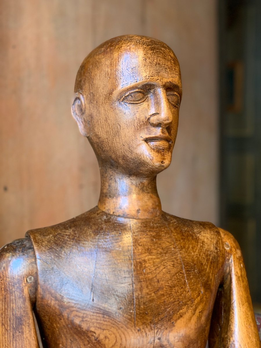 Proantic: Rare Articulated Artist Mannequin, Early 19th Century, Franc